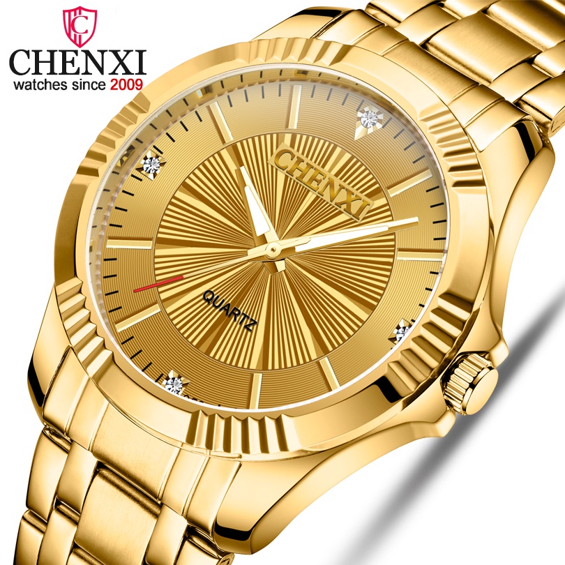 CHENXI Brand Classic Delicate Rhinestone Couple Lover Watches Fashion ...