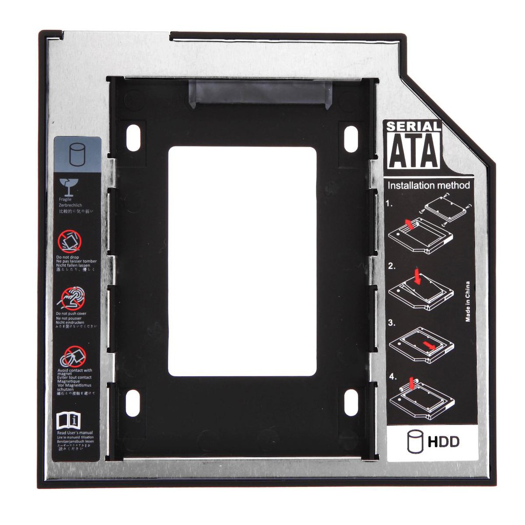 Universal 2.5 2nd 9.5mm Ssd Hd SATA Hard Disk Drive HDD Caddy Adapter ...