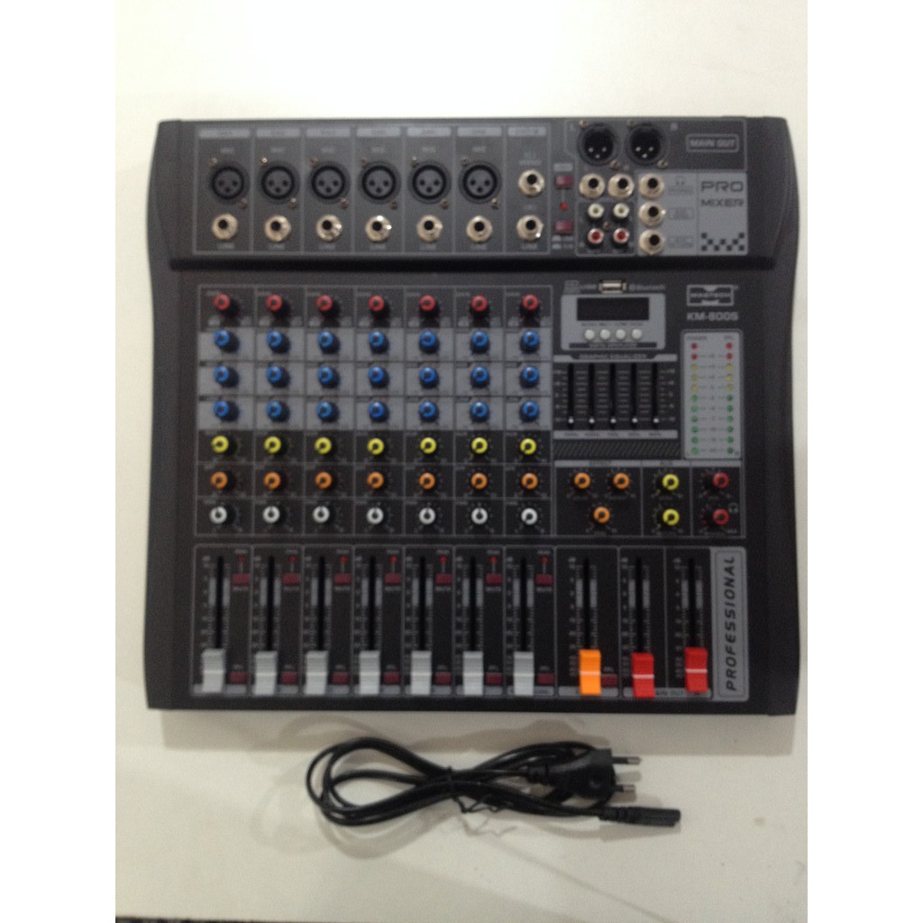 มิกเซอร์ 8 ช่อง MIXER 8 CH MASTECH KM-800S PRO MIXER 8 Channel XLR 6 ...