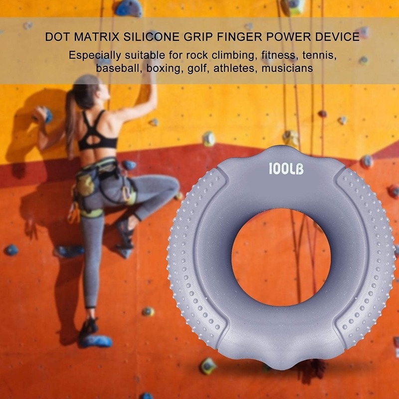 อุปกรณ์การฟื้นฟูสมรรถภาพ Silicone Portable Hand Grip Ring Wrist ...