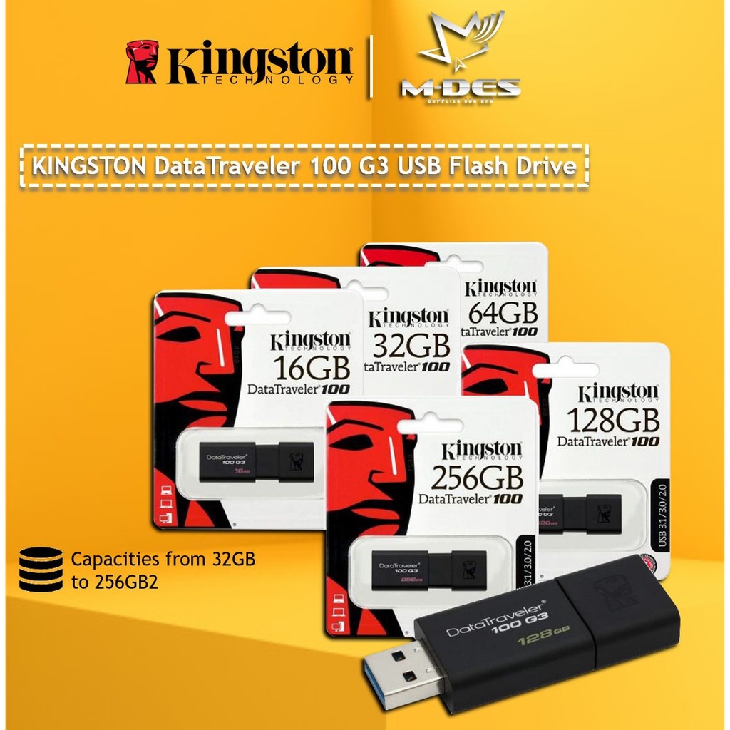 [100% ORIGINAL] Kingston Data Traveler DT100G3 USB Flash Drives Pendrives (32gb/64gb | Shopee ...