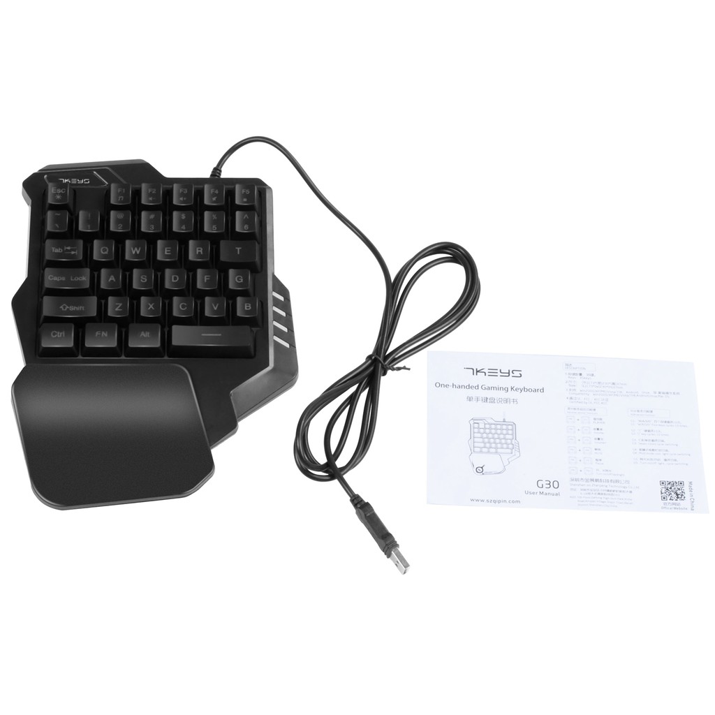 g 30 1 . 6 ม. แป้นพิมพ์เล่นเกมแบบใช้สายพร้อมไฟ led backlight 35 คีย์ one - hand เมมเบรนด์ ...