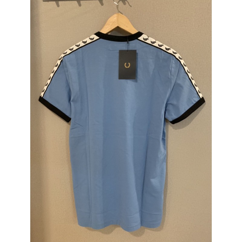 Fred Perry Taped Ringer T-Shirt in Blue Sky - ukauthentic.store - ThaiPick