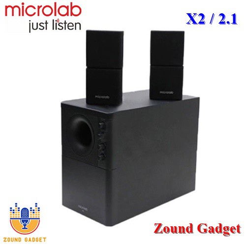 Microlab X2 2.1 ลำโพงคอมพิวเตอร์ ระบบเสียง 2.1 กำลังขับ 46 Watts RMS ...