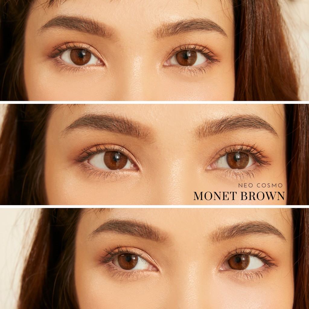 คอนแทคเลนส์ Monet Brown (Neo Cosmo) ส่งฟรีไม่ต้องใช้โค้ด ขนาดเท่าตาดำ ...