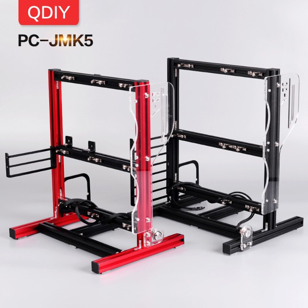 QDIY เคสอลูมิเนียม diy /Open air aluminum Computer Frame Chassis ...