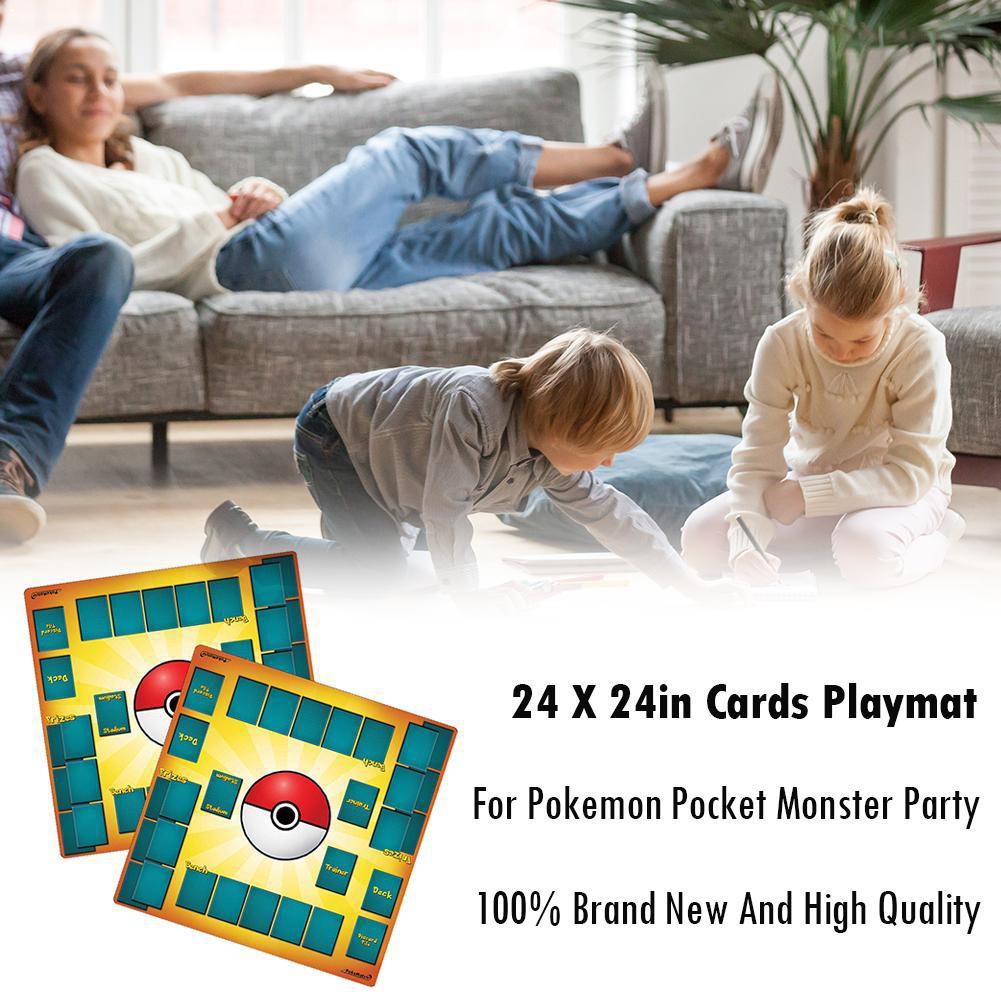 24 X 24in Cards Playmat for Pokemon Pocket Monster Party Board Game Pad ...