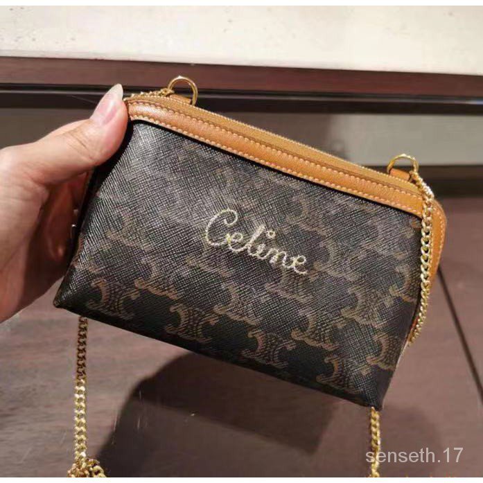 ของแท้ Celine Triomphe Presbyopia Pattern Retro Waist Bag Shoulder Bag ...
