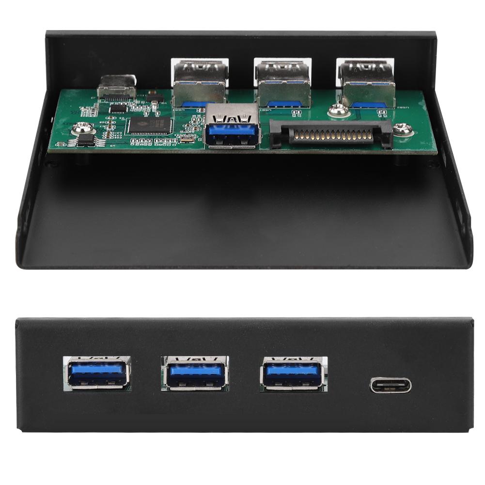 3-Port USB3.0 1 Port USB3.1 Type-C Interface Alloy Expansion Card Panel ...