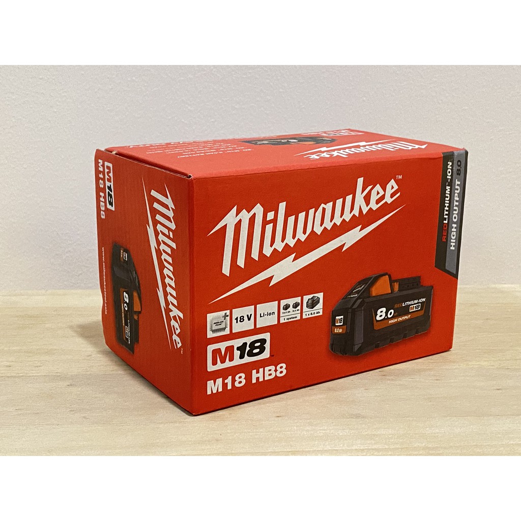 แบตเตอรี่ Milwaukee M18 HB8 High Output 8.0Ah | Shopee Thailand