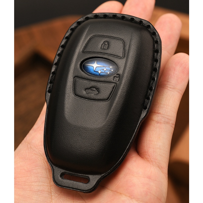 Luxury Genuine Leather Car Key Cover Case Fob Protector for Subaru ...