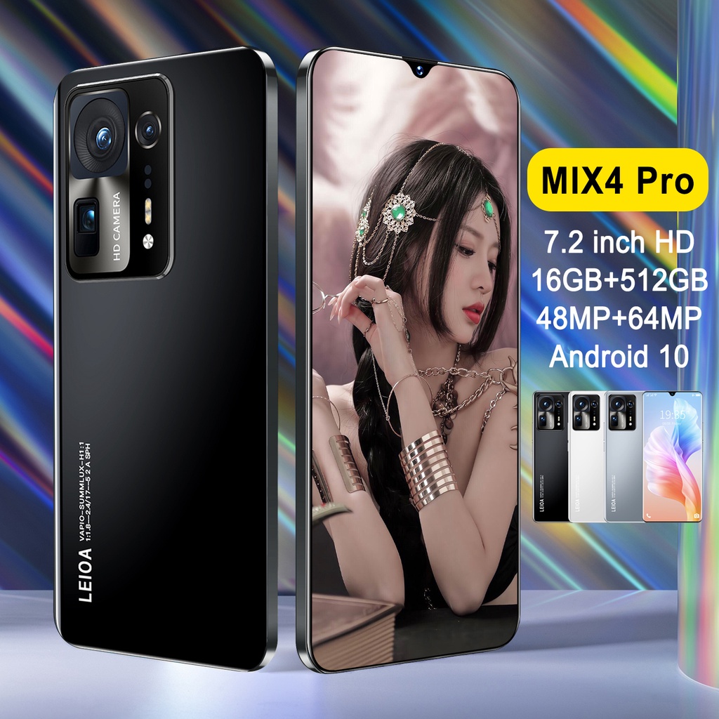 SALE2022 มือถือใหม่ Mix4 โทรศัพท์สมาร์ท 5G โทรศัพท์ 7.2นิ้ว HD RAM 16GBROM 512GB มือถือราคาถูก ...