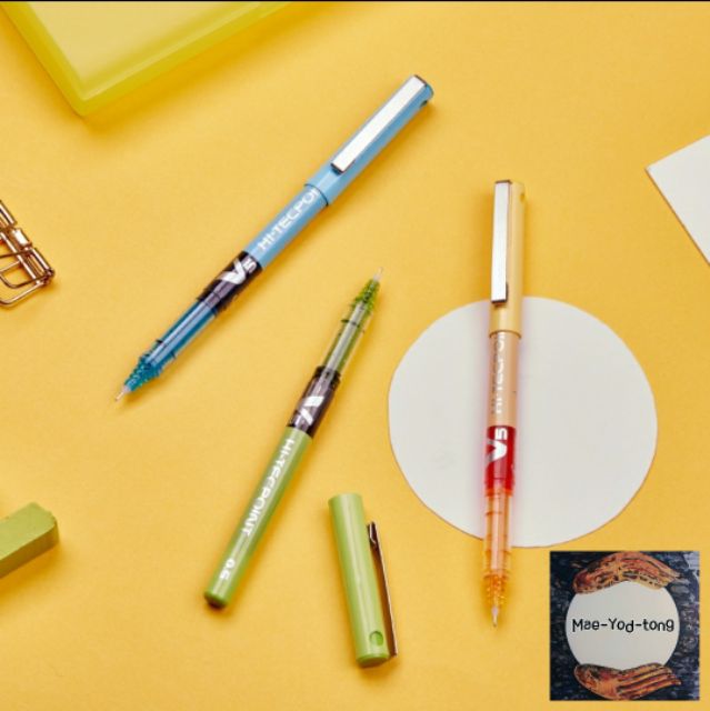 Pilot V5 Hi-Tecpoint pure liquid ink (ปากกาหมึกน้ำ 7 สีครบ ...