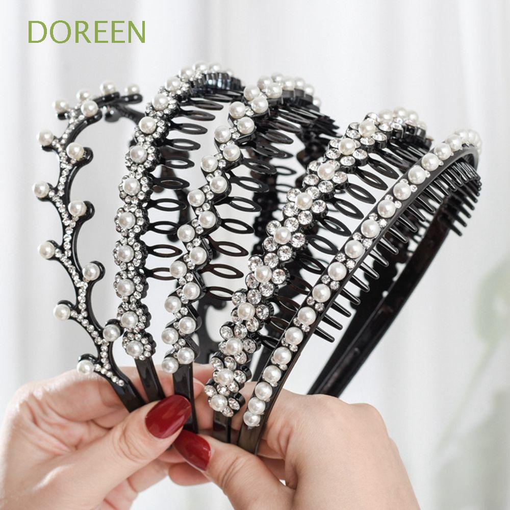 Doreen Cute Korean Style Headwear Retro Female Hairbands Pearl Headband