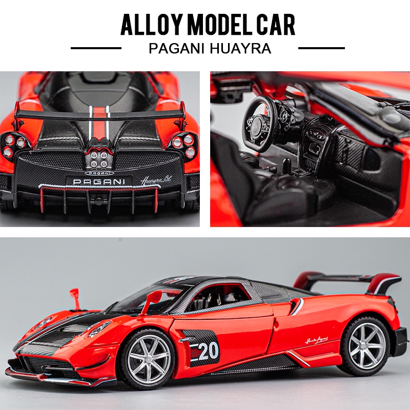 CCA 132 Pagani Huayra Car Models Alloy Diecast Toy Vehicle Doors ...