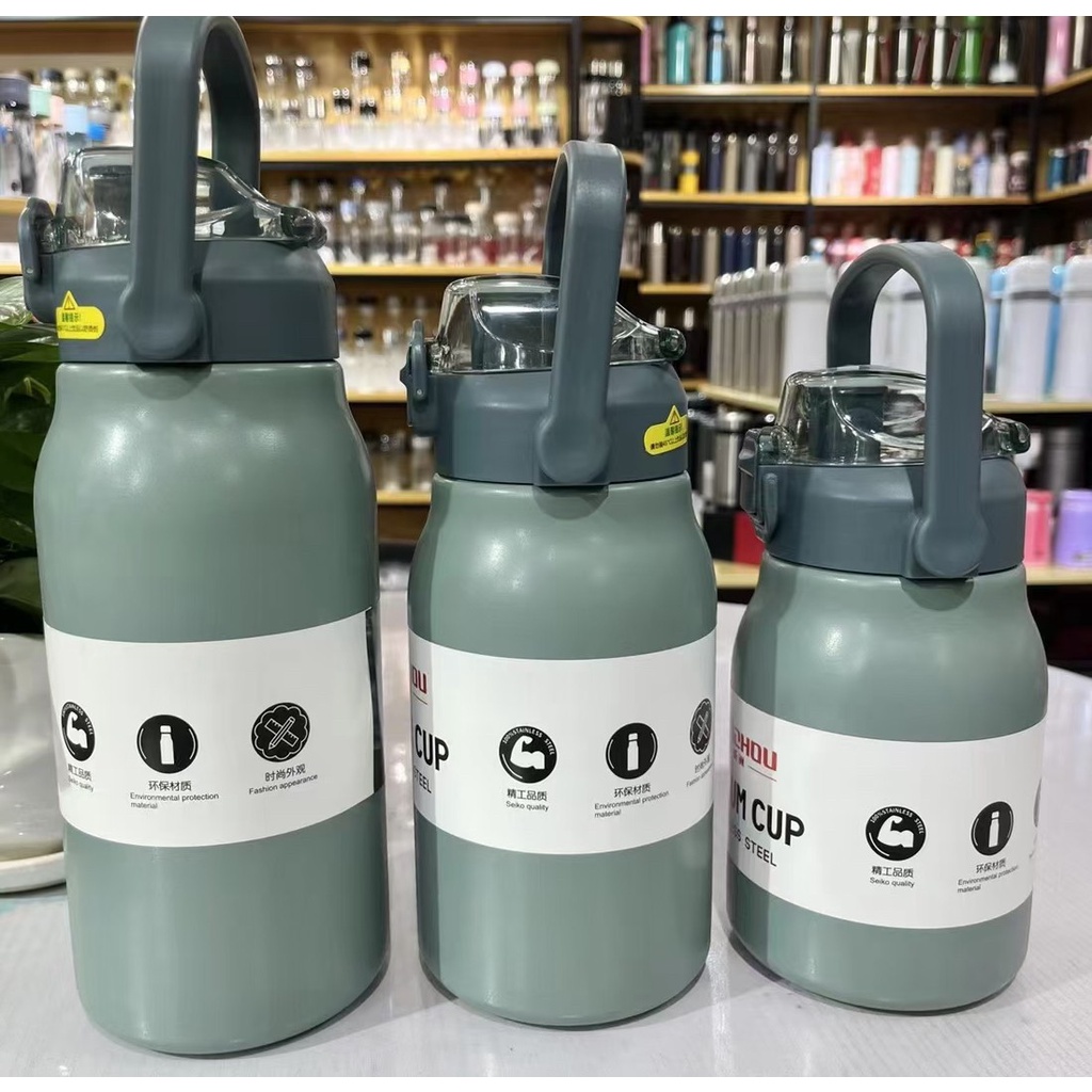 กระติกน้ำ ขวดน้ำ1.0L 1.2L 1.5L แท้งค์เก็บอุณหภูมิ สแตนเลส316กระติกน้ำเก็บความร้อน ขวดน้ำเดินทาง ...