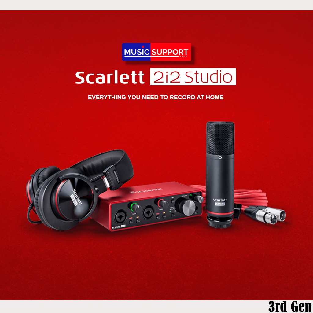 ชุดบันทึกเสียง Focusrite Scarlett 2i2 Studio 3rd Gen - termtrairat_p ...