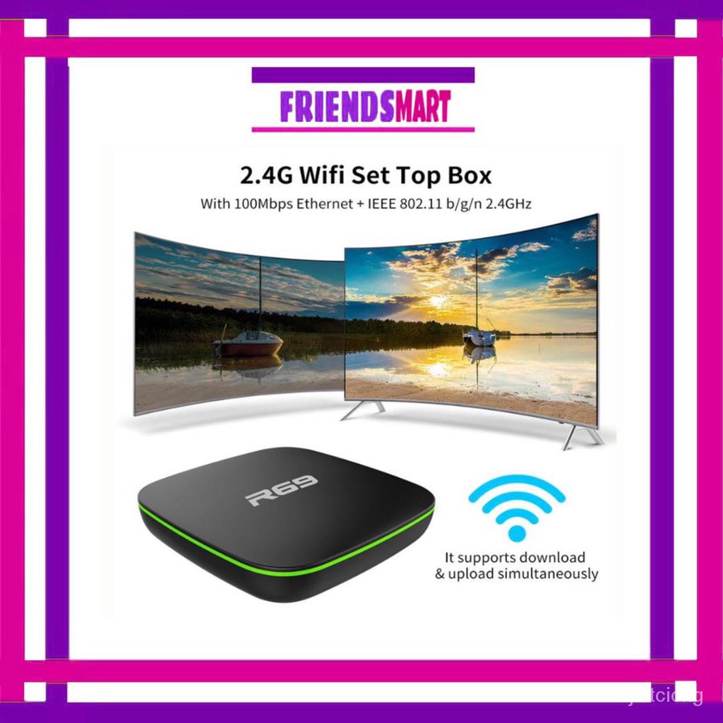 R69 Android 10 Smart TV Box 1GB8GB Quad Core WIFI H.265 4K Video Media Player SpecificationUK ...