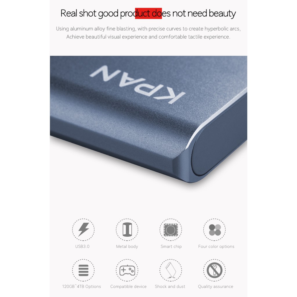 ฮาร์ดดิสก์：KAN N1 2.5'' Slim External Hard Drive Disk 1TB 2TB USB3.0 ...