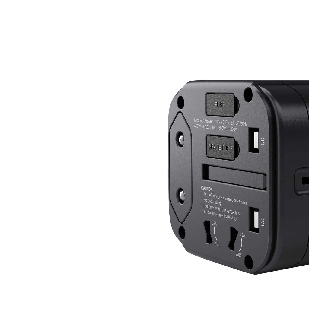 AUKEY หัวแปลงปลั๊กไฟ AUKEY Universal Travel Adapter พร้อม ช่อง USB-C ...