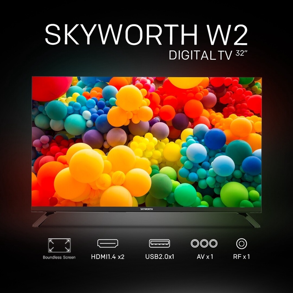 รับประกัน 3 ปี ส่งฟรีไม่มีขั้นต่ำ SKYWORTH 32 นิ้ว รุ่น 32W2 Digital TV HD ready - skyworth ...