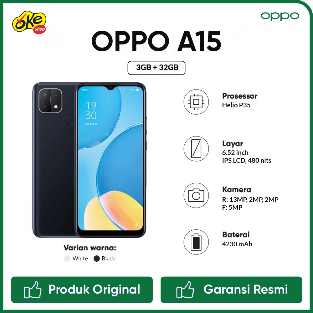 Spesifikasi Oppo A15, Harga Terbaru dan Kelebihannya