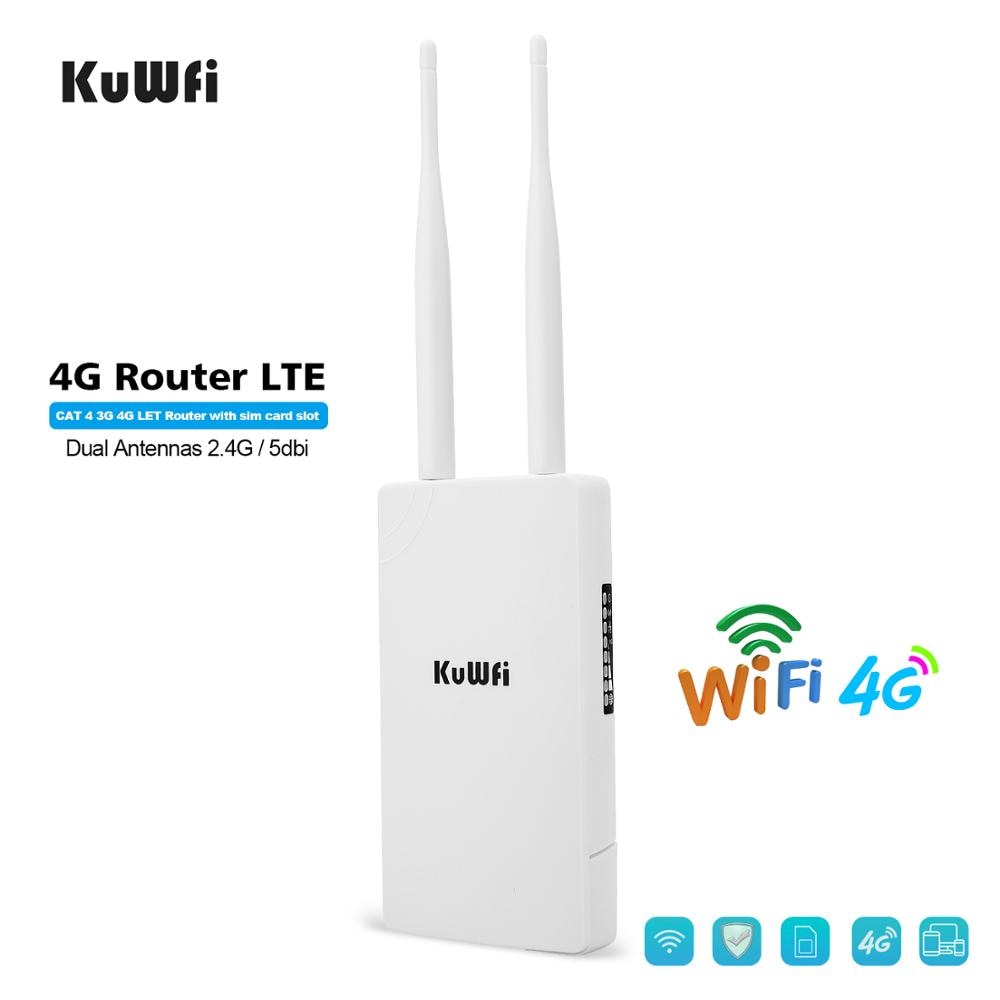 KuWFi Waterproof Outdoor 4G CPE Router 150Mbps CAT4 LTE Routers 3G4G ...