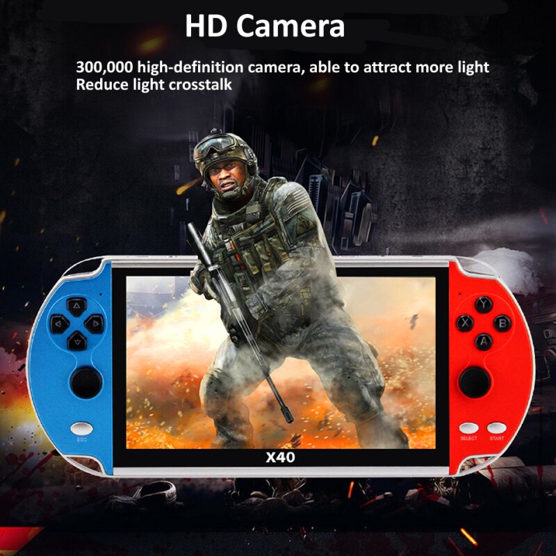 Game Console,X40 Video Game,Video Game Console Retro Handheld, 7.1Inch ...