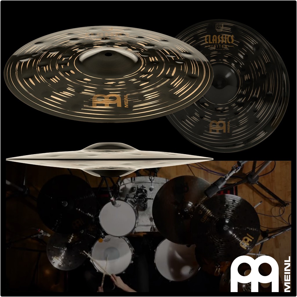 ฉาบ ไฮแฮท MEINL CLASSIC CUSTOM DARK SERIES รุ่น CC14DAH 14HH Dark HIHAT ...