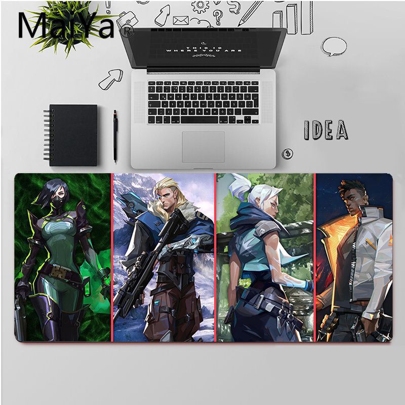 ♝ แผ่นรองเมาส์ VALORANT Phoenix VIPER JETT SOVA Large Mouse pad PC ...