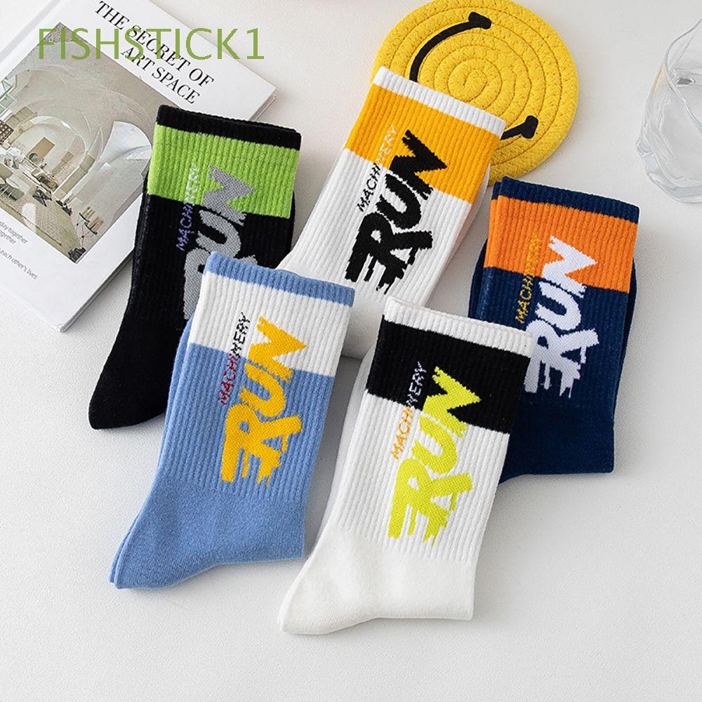 FISHSTICK1 Breathable Middle Tube Socks Harajuku Couple Socks Letter ...