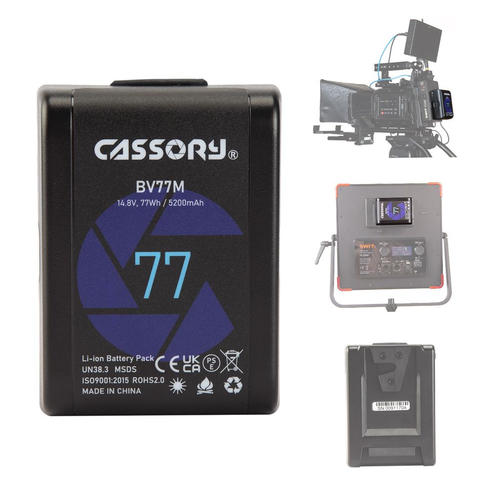 แบตเตอรี่กล้อง CASSORY BV-77M V Mount Battery With D-tap NANO Mini ...