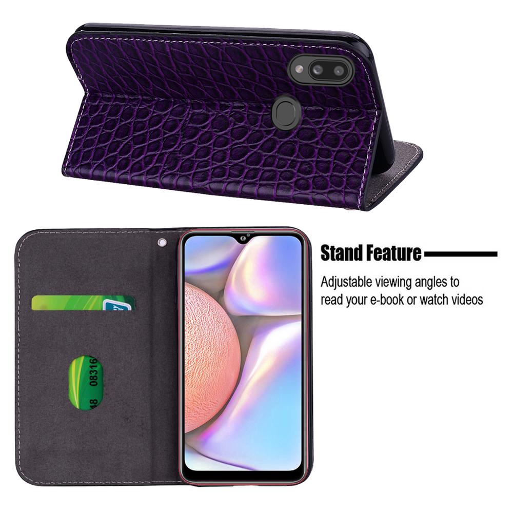 For Samsung Galaxy A30s Case Magnetic Leather Slim Case For Samsung A ...