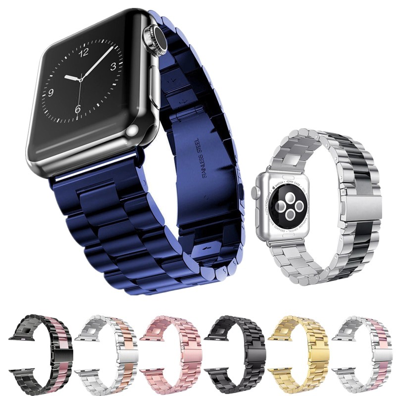 สายนาฬิกาข้อมือสแตนเลสสําหรับ Apple Watch iWatch1 2 3 4 5 Generation ...