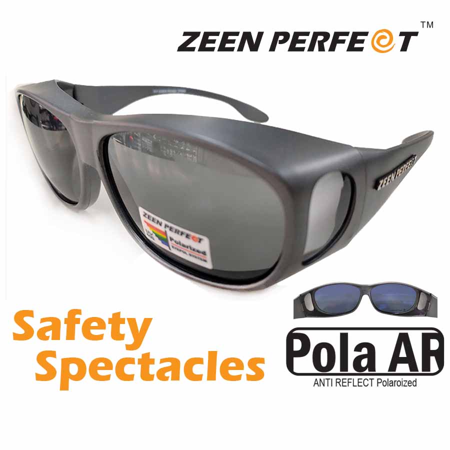 แว่นตาเซฟตี้ ZEEN PERFECT SAFETY GLASSES UV400 กันลม กันฝุ่นงานก่อสร้าง ...
