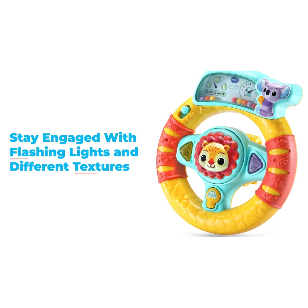 VTech Stroller Toys Grip Go Steering Wheel on baby gear infant carrier ...