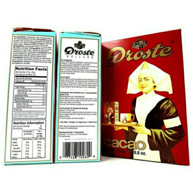 โดรสเต้โกโก้พาวเดอร์ โกโก้แท้ Droste Cocoa Powder 250กรัม exp18012025 ...