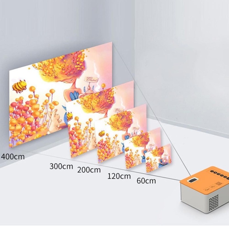 Phone Projector Mini Projector 1.8-inch Screen Home LCD Portable ...
