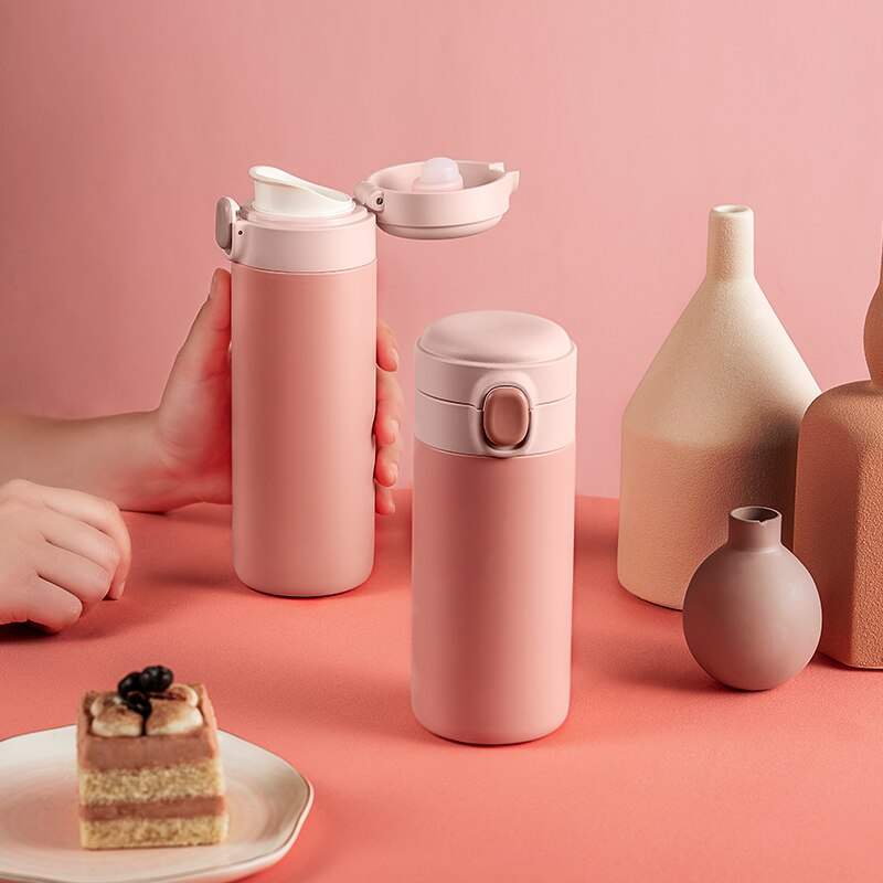 Please COD Fashion 420ml Stainless Steel Insulated Cup Coffee Tea Thermos Mug Thermal Water ...