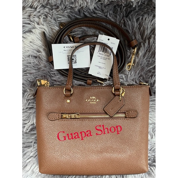 กระเป๋า COACH MINI GALLERY TOTE สีน้ำตาล | Shopee Thailand