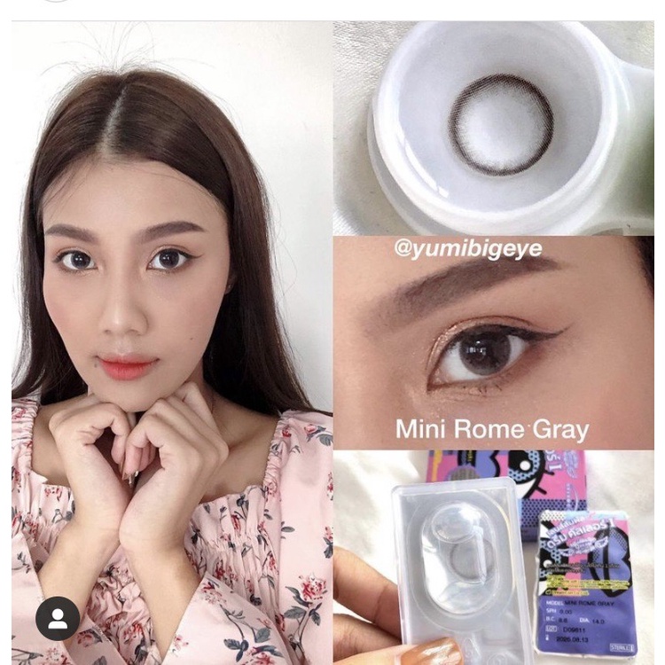 คอนแทคเลนส์ รุ่น Mini rome gray (Dreamcolor) มีค่าสายตาตั้งแต่ 0.00-5. ...