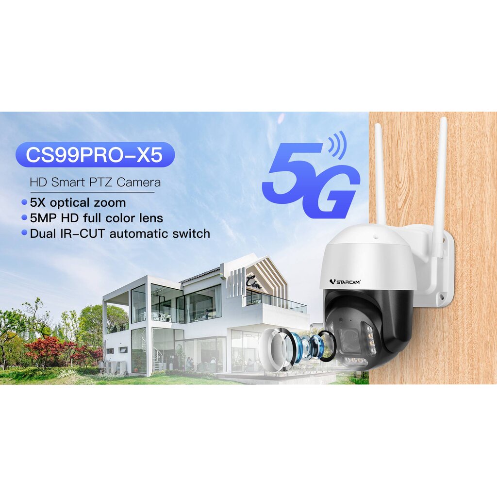 Vstarcam CS99 PRO-X5 กล้องวงจรปิดแบบ Speed Dome ซูมได้ 5 เท่า 5 ล้าน ...
