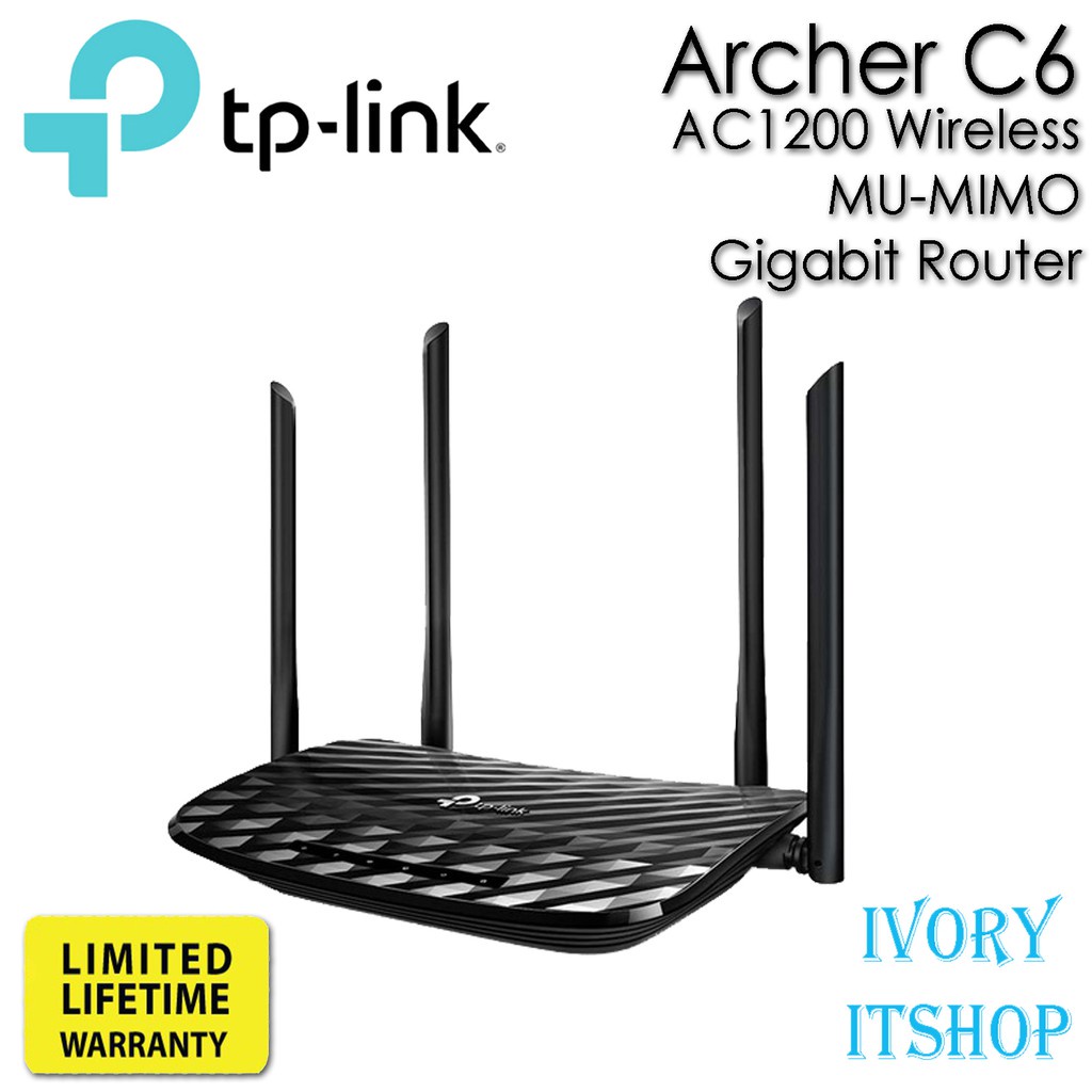 TP-Link Archer C6 AC1200 Wireless MU-MIMO Gigabit Routerivoryitshop ...