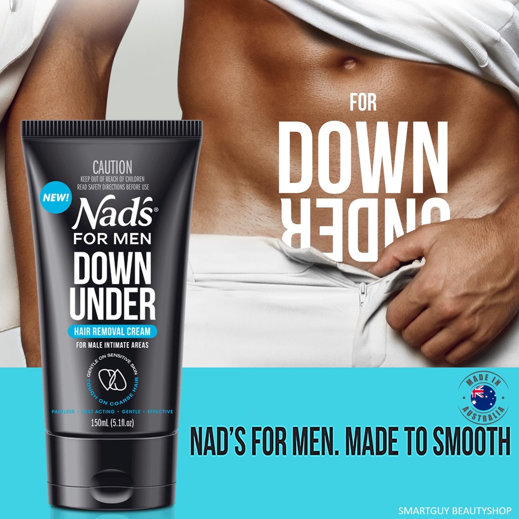 Nads For Men Down Under Hair Removal Cream 150ml ผลิตภัณฑ์กำจัดขนบริเวณจุดซ่อนเร้นสำหรับผู้ชาย ...