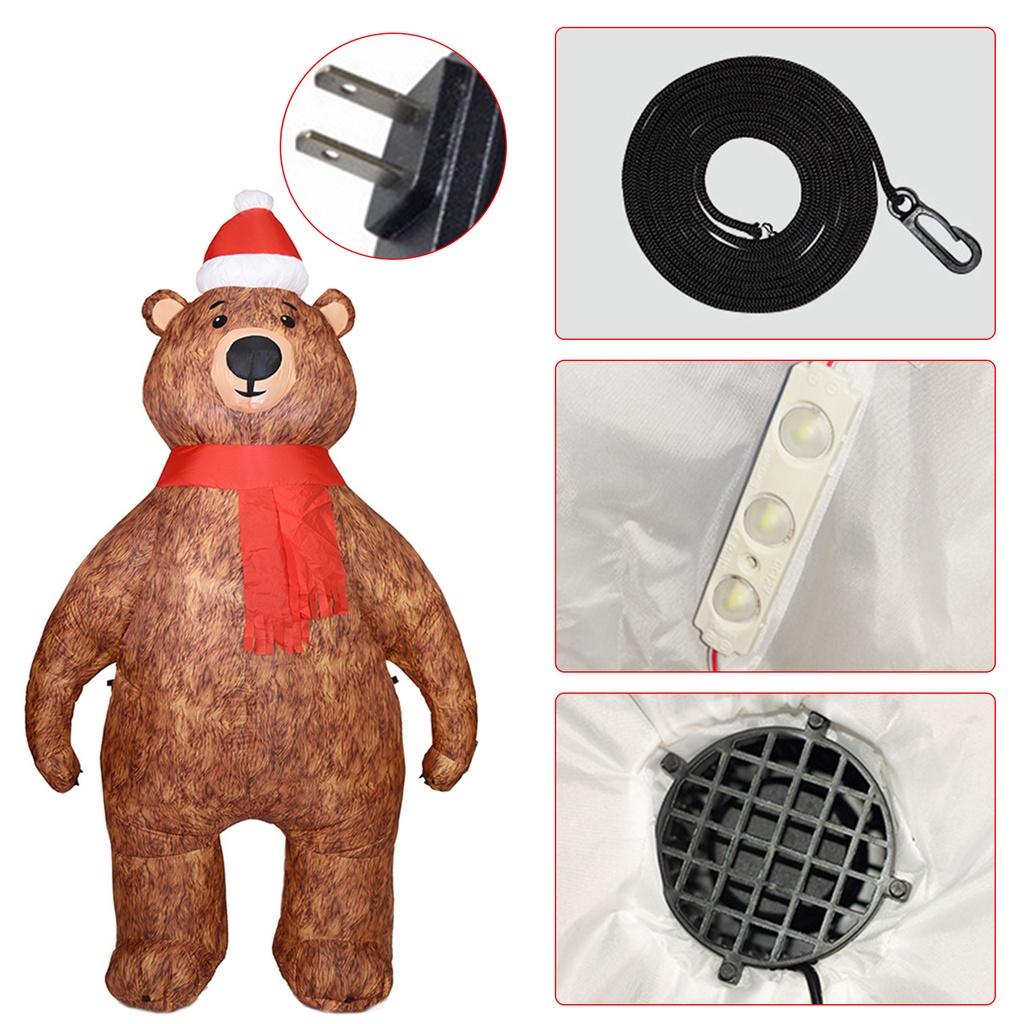 B2.1m Inflatable Bear Malls Storefront Welcome Sign Xmas Ornaments Kids ...