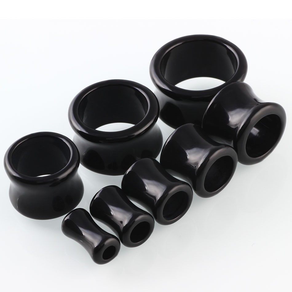 Double Flare Acrylic Hollow Saddle Ear Tunnels Plugs | Shopee Thailand