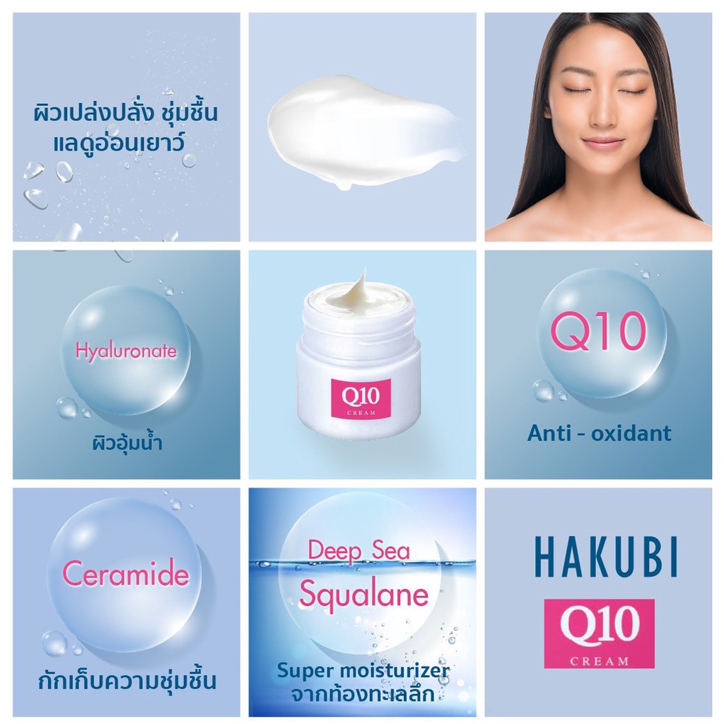 1แถม 1 Hakubi Q10 ครีมจากญี่ปุ่นช่วยลดริ้วรอยด้วย Coenzyme Q10 บำรุงผิว ...