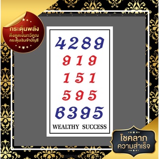 สติ๊กเกอร์เสริมดวงศาสตร์พลังตัวเลขมงคล 4289 6395 พกใส่กระเป๋าตัง ติดมือ ...