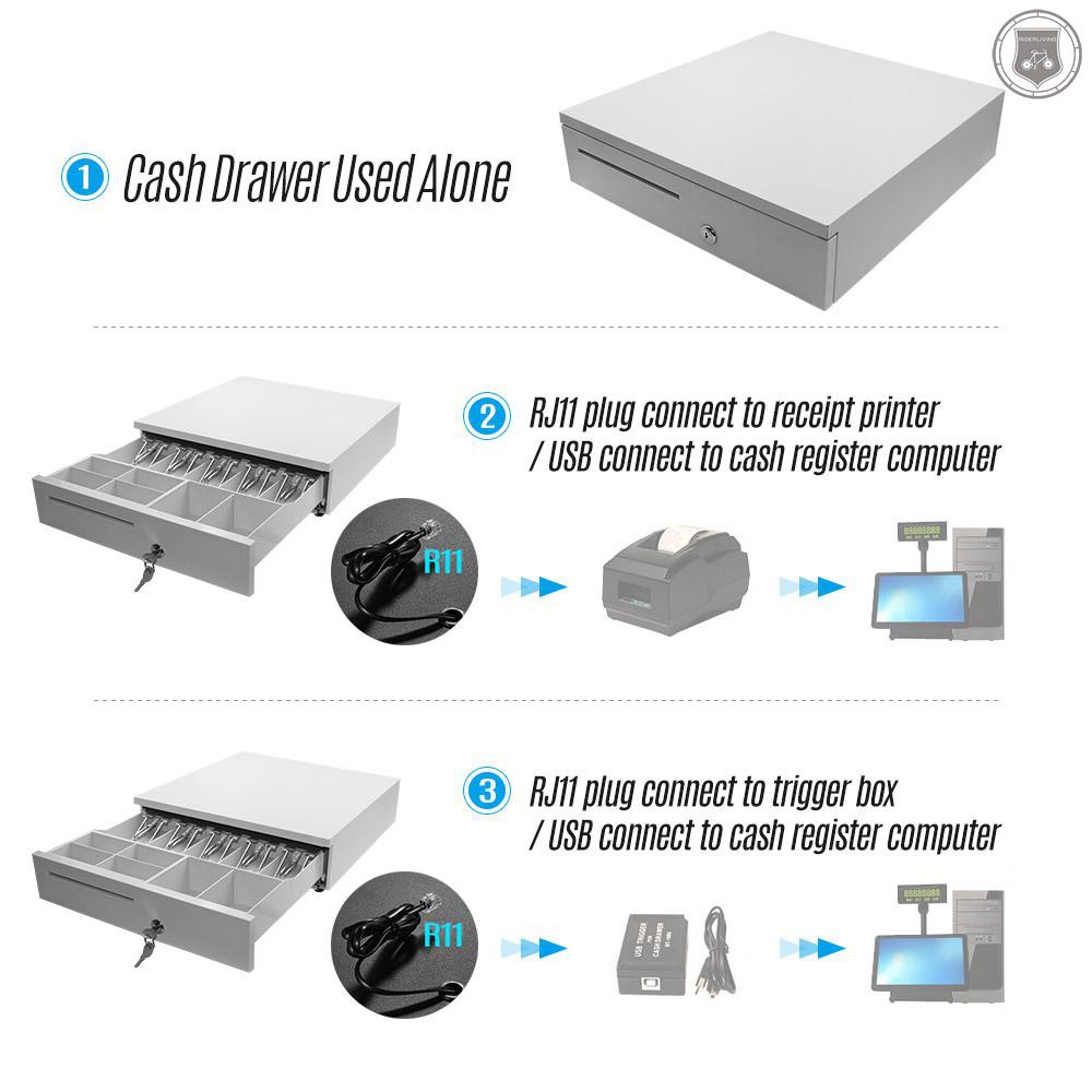 [ready stock] POS Cash Register Drawers Cashbox Five-Grid Three-Gear ...