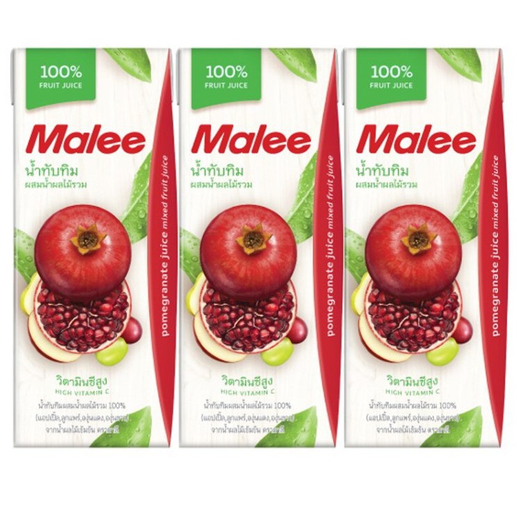 MALEE น้ำผลไม้ 100% ขนาด 200 มล. แพ็ค3 (เลือกรสได้) | Shopee Thailand
